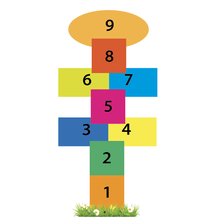 Skákací panák Klasik :: Barevná škola